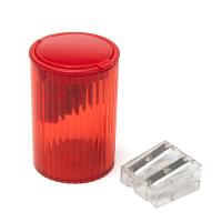 China Multi Color 2 Holes Office Pencil Sharpener Transparent for sale