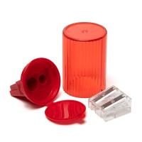 China Multi Color 2 Holes Office Pencil Sharpener Transparent for sale