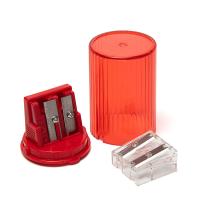 China Multi Color 2 Holes Office Pencil Sharpener Transparent for sale