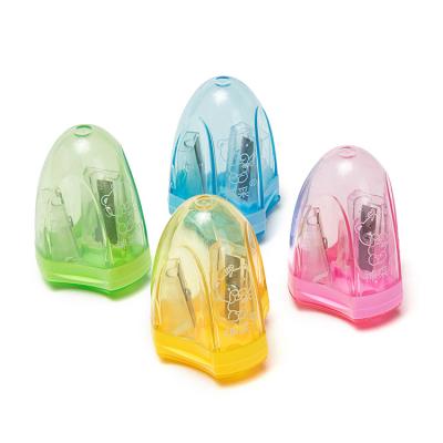 China Baby Fancy Rocket Plastic Pencil Sharpener With Tank for sale