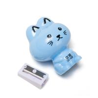 China Decal Cat Animal Shaped Pencil Sharpener Single Hole for sale