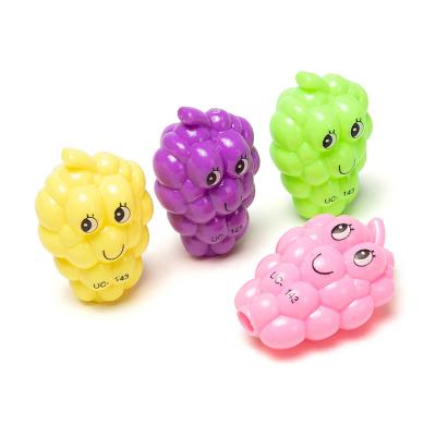 China Colorful Smile Fruit Grape Art Pencil Sharpener Baby Toy for sale