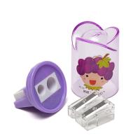 China Flower Transparent Hand Pencil Sharpener Silk Printing Logo for sale