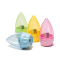 China Silk Printing Oval School Pencil Sharpener Multi Color for sale
