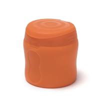 China Orange Barrel Shape Kawaii Pencil Sharpener Two Hole for sale