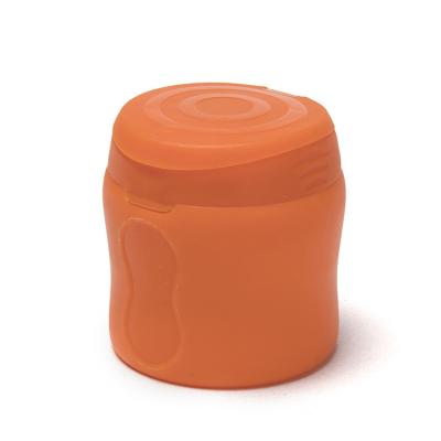 China Orange Barrel Shape Kawaii Pencil Sharpener Two Hole for sale