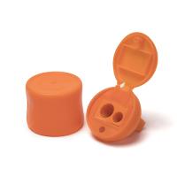 China Orange Barrel Shape Kawaii Pencil Sharpener Two Hole for sale