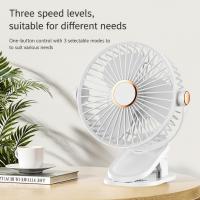 China Custom Plastic Mold to Clip Fan With LED Night Light USB Rechargeable Portable Desk Mini Fan for sale