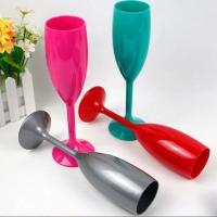 China PC champagne Glass in Many Colors pp AS PS Champagne Flute in Transparent or Solid Colors logo Customized for sale
