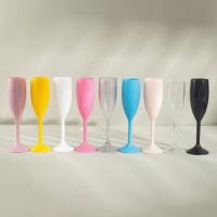 China PC champagne Glass in Many Colors pp AS PS Champagne Flute in Transparent or Solid Colors logo Customized for sale