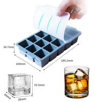 China Food Grade BPA Free Silicone Ice Cube Tray With Lid Reusable Easy Release Ice Mold Stackable Freezer Safe Ice Tray for sale