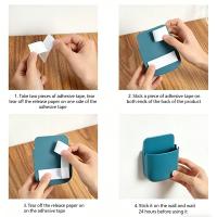 China Multi-Purpose Wall Mount PP Storage Box, Punch-Free Organizer for Remote Control & Small Items Wall Mounted Plastic Storage Box for sale