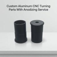China Custom CNC Machining Aluminum Plug Black Anodized Aluminum Cylinder End Cap Mechanical Aluminum Bushing Sleeve for sale