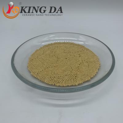 China Yellow Ceria Stabilized Zirconia Beads 0.3-3.5mm High Wear Resistant Grinding Media for sale