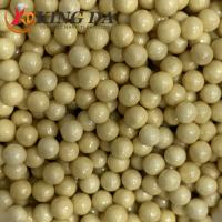China Yellow Ceria Stabilized Zirconia Beads 0.3-3.5mm High Wear Resistant Grinding Media for sale