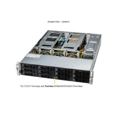 China Supermicro SuperServer SYS-620C-TN12R Storage Server with Dual Socket P4 3rd Gen Intel Xeon Scalable Processors and 12 Hot-Swap Hybrid Drive Bays for sale