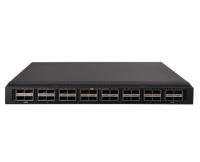 China H3C S9850-32H witch provides 32 × 100G QSFP28 ports, 2 × 1G SFP ports, 5 × fan tray slots, 2 × out-of-band management ports, 1 × mini USB console port, and 1 × USB port for sale