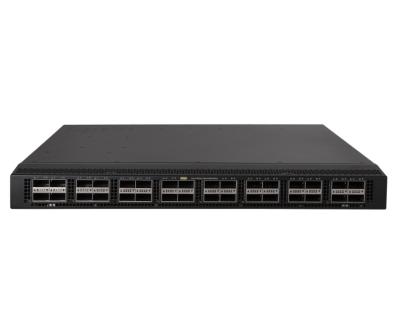 China H3C S9850-32H witch provides 32 × 100G QSFP28 ports, 2 × 1G SFP ports, 5 × fan tray slots, 2 × out-of-band management ports, 1 × mini USB console port, and 1 × USB port for sale