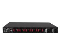 China H3C S9850-32H witch provides 32 × 100G QSFP28 ports, 2 × 1G SFP ports, 5 × fan tray slots, 2 × out-of-band management ports, 1 × mini USB console port, and 1 × USB port for sale
