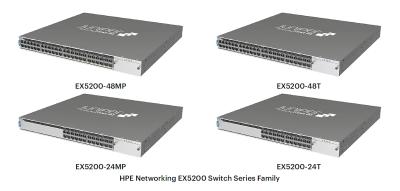 China HPE Juniper EX5200-48MP Switch with 48x Multigigabit PoE ports 3500W PoE budget and 880 Gbps switching capacity for sale