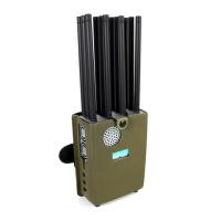 China High Power Handheld 12 Antennas Signal Jammer 37W 5G Blocking Multi-Band Jamming 2-40m Range for sale