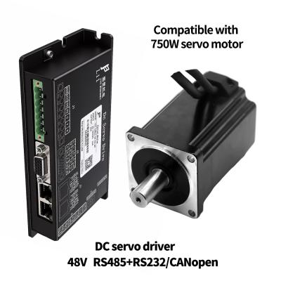 China 48V 12A Low-Voltage Servo Drive with Speed Position Torque Control and RS232 RS485 CAN for AGV Robots for sale