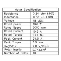 China 48V 400W 3000rpm Permanent Magnet Synchronous Servo Motor for AGV and Small Forklift for sale