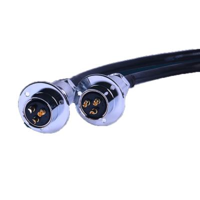 China Electric Fork Charging Plug Wiring Harness with Rubber Coated Custom Pin Power Cable for sale