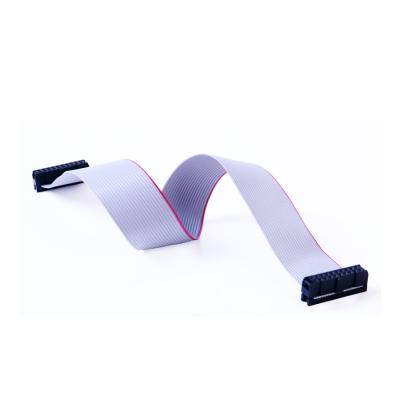 China PVC Customized IDC Connector 1.27mm 2.54mm Pitch Shielded 6 12 14 16 20 24 44 50 64 Pin Grey Rainbow Flat Ribbon Wire Harness for sale