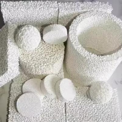 China Customized Designs Alumina Foam Ceramic Filter Plate Casting Ceramic Foam Filter Block for sale