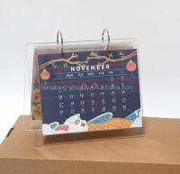 China Custom Clear Acrylic Calendar Display Stand Double Sided Picture Frame for sale