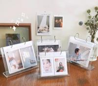 China Custom Clear Acrylic Calendar Display Stand Double Sided Picture Frame for sale