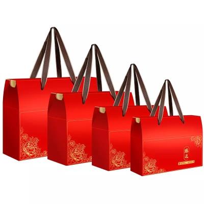 China Free Sample Cardboard Packing Boxes Elegant Carton Food Boxes With Handle for sale