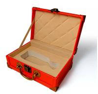 China MDF PU Leather Box Flocking perfume Suitcase Gift Box Handmade for sale