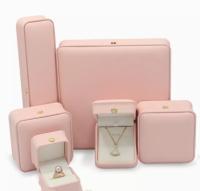 China PMS Jewelry Packaging Box Velvet Leather Jewelry Boxes Biodegradable for sale