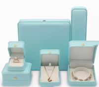 China PMS Jewelry Packaging Box Velvet Leather Jewelry Boxes Biodegradable for sale