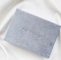 China Magnetic Velvet Jewelry Packaging Box CMYK Embossing With Ribbon for sale
