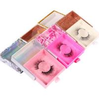 China Custom Mink Lash Boxes Recycable Private Label Eyelash Packaging Box for sale