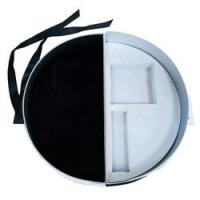 China Half Round Skincare Cosmetic Packaging Box Recycable With Ribbon Closure for sale