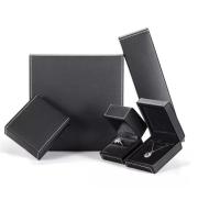 China Rectangular PU Leather Box Recyclable Necklace Box Packaging Embossing for sale