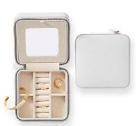 China design Cow PU Leather Box Organizer Exquisite Travel Jewelry Case for sale