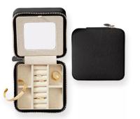 China design Cow PU Leather Box Organizer Exquisite Travel Jewelry Case for sale