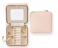 China design Cow PU Leather Box Organizer Exquisite Travel Jewelry Case for sale