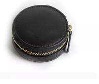 China Minimalist PU Leather Box QC Mini Jewelry Box With Zipper Deboss for sale