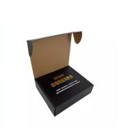 China Corrugated Cardboard Black Shipping Boxes Small Debossing ISO9001 for sale