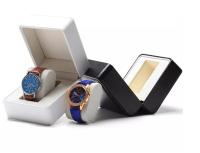 China Custom Size Wrist Watch Packaging Box ISO Pu Leather Watch Box for sale