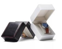China Custom Size Wrist Watch Packaging Box ISO Pu Leather Watch Box for sale