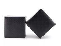 China PU leather Custom Watch Box Packaging black Stripe Elegant for sale