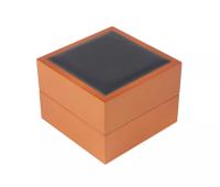 China High Glossy Wrist Watch Packaging Box Hinge Metal Wooden Watch Case for sale