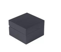China Customized Black Matte Single Watch Boxes Pu Leather Square Wooden for sale